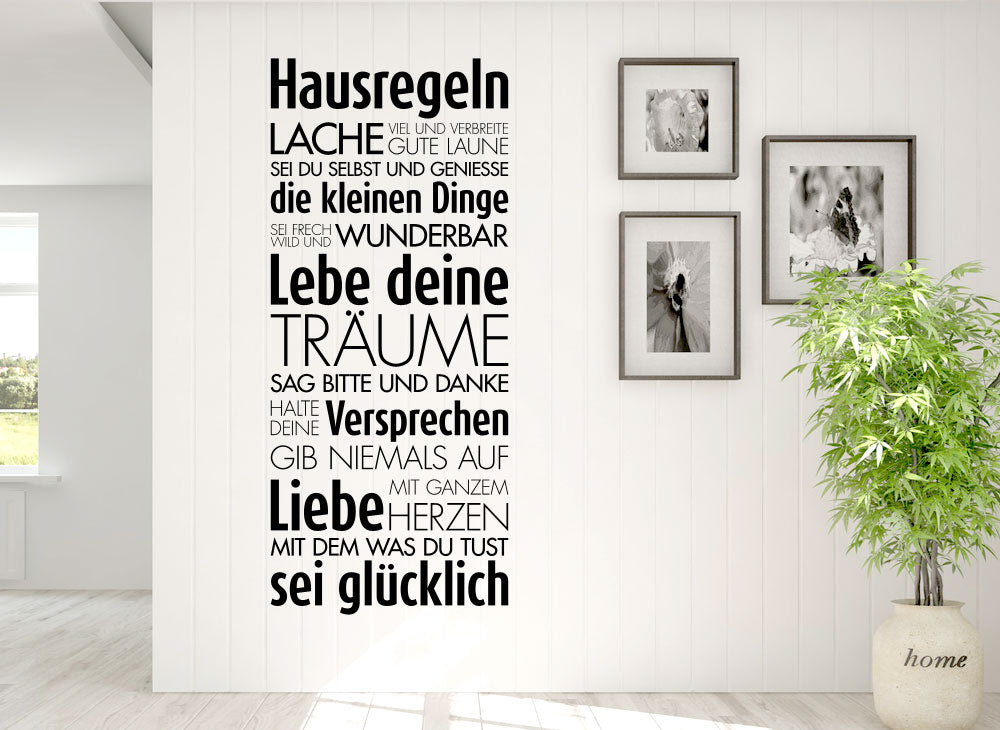 House Rules Wall Decal W5452 – Grandora